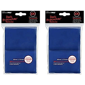 200 Ultra-Pro Blue Deck Protector Sleeves 2-Packs - Standard Magic the Gathering Size