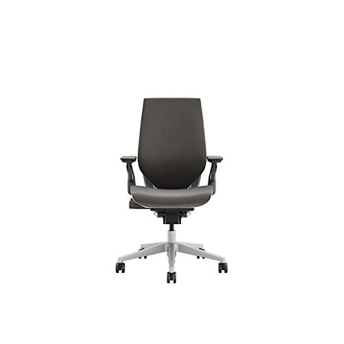 Steelcase Gesture Office Chair - Cogent: Connect Graphite Fabric, Shell Back, Light on Light Frame, Polished Aluminum Base