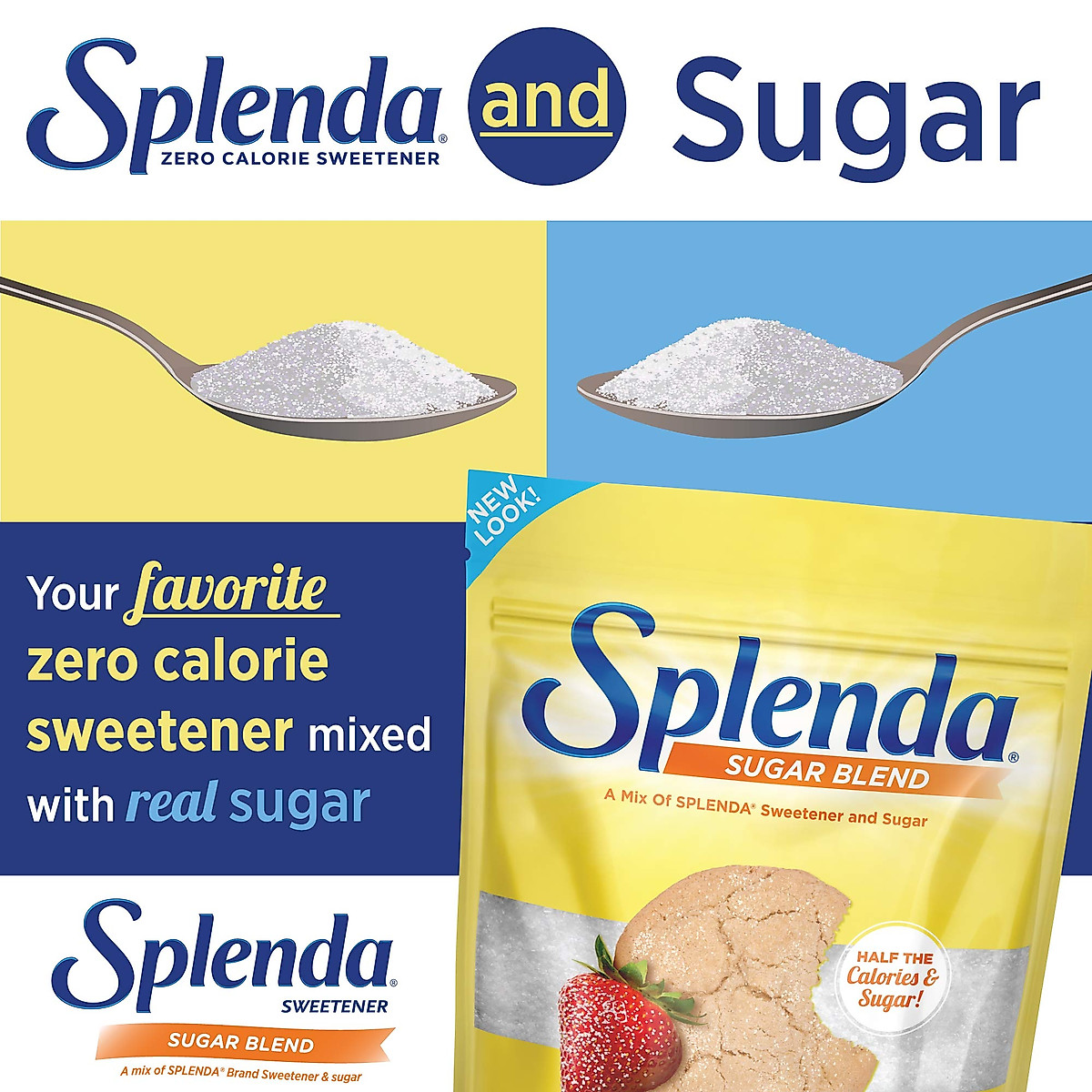 SPLENDA Low Calorie Sweetener for Baking Resealable Bag, Sugar Blend, 32 Ounce
