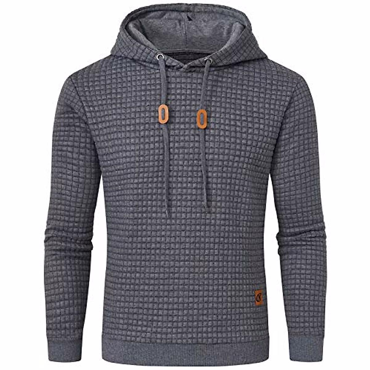 YuKaiChen Mens Hoodies Casual Midweight Long Sleeve Sweatshirt Dark Grey X-Large