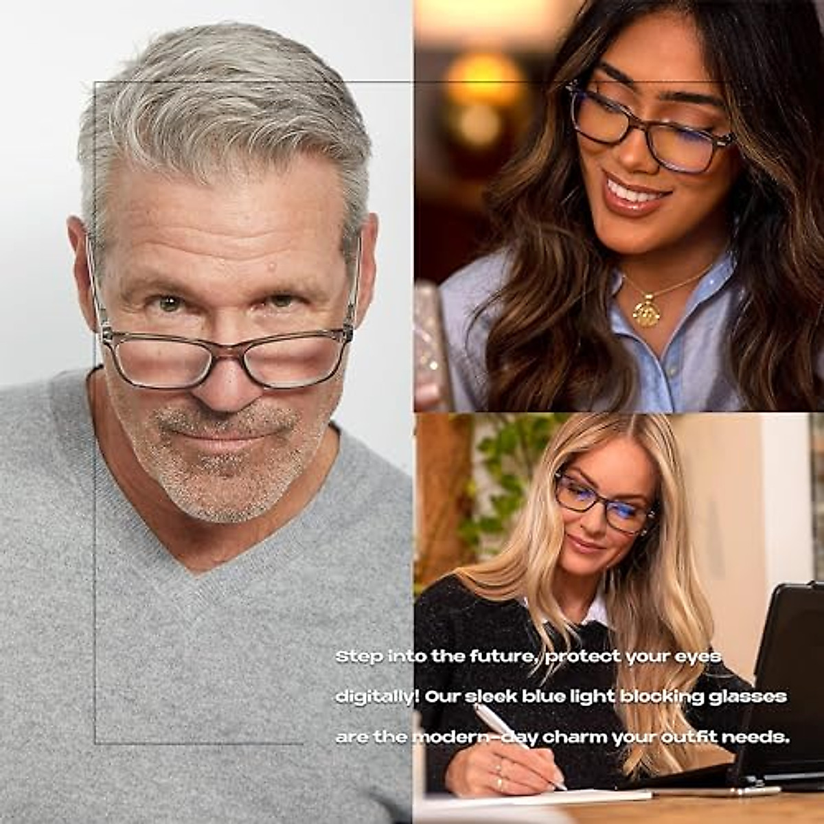 Readerest Blue Light Blocking Reading Glasses (Grey, 1.00 Magnification) Computer Eyeglasses With Thin Reflective Lens, Antiglare, Eye Strain, UV Protection, Stylish For Men And Women