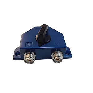 Anteenna TW-102BLUE 2 Position Coaxial Switch for 144/440MHz HAM CB or HF/VHF/UHF Radio UHF Female (SO-239) Connector Plated NI