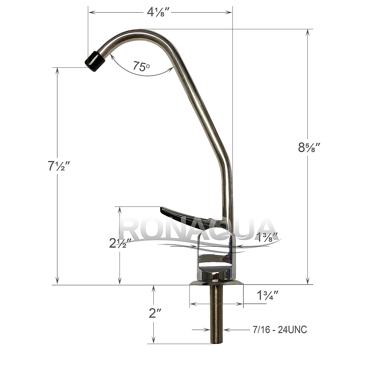 Ronaqua RO Reverse Osmosis Kitchen Sink Water Filter Faucet Fit Most RO Units