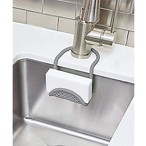 Umbra Sling Kitchen Sink Accessory, Single-Sided Sponge Holder, Charcoal