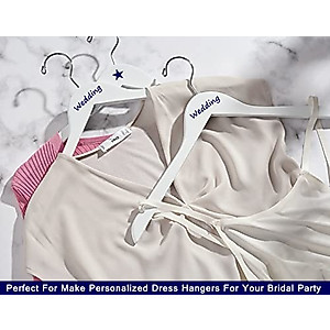 Amber Home Smooth White Finish Solid Wood Shirt Dress Hangers 10 Pack, Sturdy Wooden Coat Hangers with Precisely Notches, Clothes Hangers for Jacket, Camisole, Bridal (White, 10)