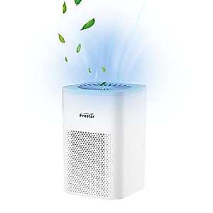 Desktop Air Purifier Small USB Air Purifiers with HEPA Filter for Office Bedroom Bathroom, Effectively Removes Pollutants, Cigarette Smoke, Dust, Odor, Super Quiet Powered by USB No Adapter (White)