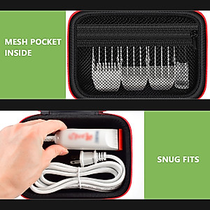 Case for Wahl Professional Peanut Classic Clipper/Trimmer #8685, 8655-200, 8081, 8035 and Attachment Clippers Comb Blade Accessories- Black