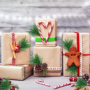 Alpurple 100 PCS Artificial Green Pine Needles Branches-Small Pine Twigs Stems Picks-Fake Greenery Pine Picks for Christmas Garland Wreath Embellishing and Home Holiday Garden Decoration