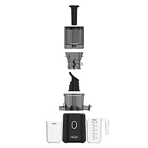 Omega Cold Press Juicer Slow Masticating for Vegetable and Fruit Juice Time Saving Series for Batch Juicing with Extra Large Hopper for Less Prep, 150-Watts, Black