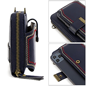 Perlvin Alinne Rifd blocking Wristlet Wallet with Cell Phone Holder Crossbody Bags Purse for Women