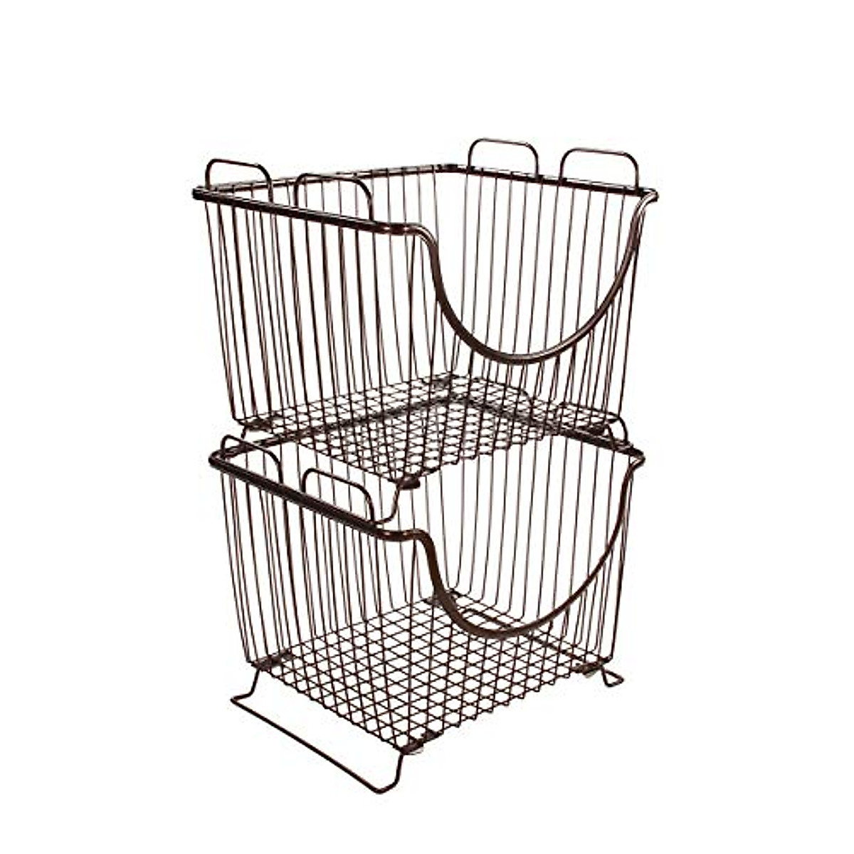 Spectrum Diversified Ashley Stackable Basket, Large, Bronze