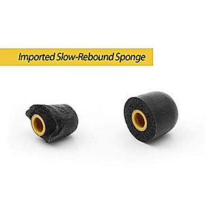 Linsoul Tripowin Spiral Groove Memory Foam Eartips, 3 Pairs, Suitable for 4.5mm-6.5mm Earphone