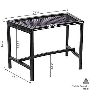 Sunnydaze Outdoor Curved Powder-Coated Black Metal Mesh Fire Pit Bench - Backless - Set of 2