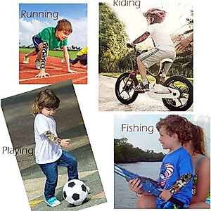 iToolai Kids Tattoo Sleeves for Boys Grils, 10 Pcs Temporary Arm Tattoo Sleeves for Children Baby, Fake Slip On Sunscreen UV Protection Cooling Arms Sleeves