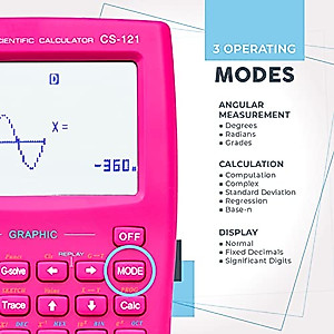 Scientific Calculator with Graphic Functions - Multiple Modes with Intuitive Interface - Perfect for Students of Beginner and Advanced Courses, High School or College
