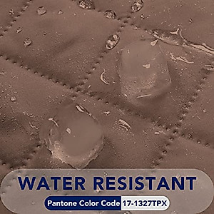 PureFit Reversible Quilted Recliner Sofa Cover, Water Resistant Slipcover Furniture Protector, Washable Couch Cover with Elastic Straps for Kids, Dogs, Pets (Recliner, Brown/Beige)