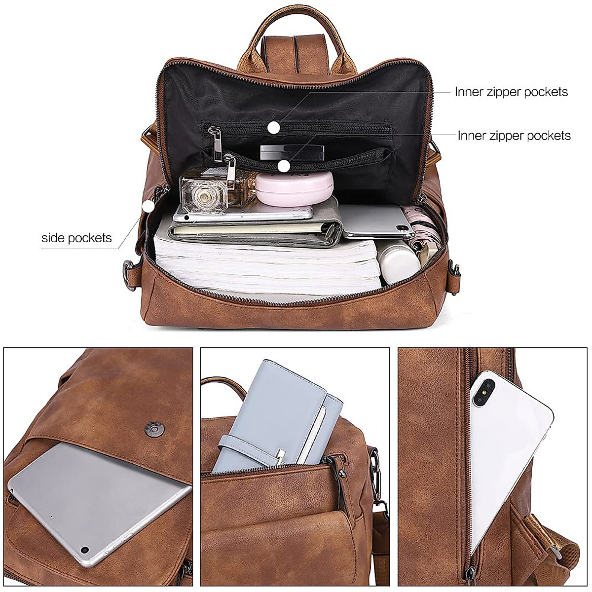 CLUCI Backpack Bundles with Wallet for Women