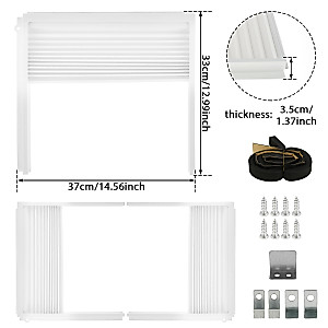 Window Air Conditioner, Side Panels and Frame Set, Adjustable Insulation AC Side Panels Dust-proof AC Side Panels AC Accessories for Winter and Summer Air Conditioner Accordion Filler Kit