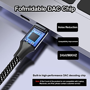 MOSWAG USB C to 6.35mm 1/4 inch TRS Cable 3.28FT/1Meter,Type C to 1/4 Audio Adapter Aux Jack Stereo Cable for Google Pixel 4XL,Galaxy Note 10+/S20+,Amplifier,Speaker,Headphone,Mixing Console