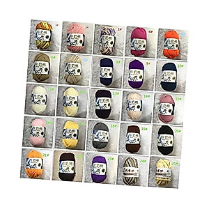 Garneck White Yarn Knitting Accessories Yarn for Knitting Yarn Storage Black Yarn Cotton Yarn Green Black Purple Red Blue Yellow Yarn Roving Crochet Soft Yarn Cotton Ball Baby Coarse Wool