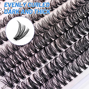 DIY Lash Clusters, 280pcs 30D+40D 9-16mm Mix Individual Lashes, D Curl Lash Extension, Long-lasting And Natural Look Cluster Lashes (30D+40D)