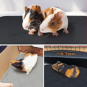 Pet Soft Guinea Pig Cage Liner Washable, Guinea Pig Fleece Cage Liners Pee Pad for Guinea Pigs Reusable, Hamsters, Rabbits, Small Animals Super Absorbent Fast Dry (Classic, 24x48 Inch)