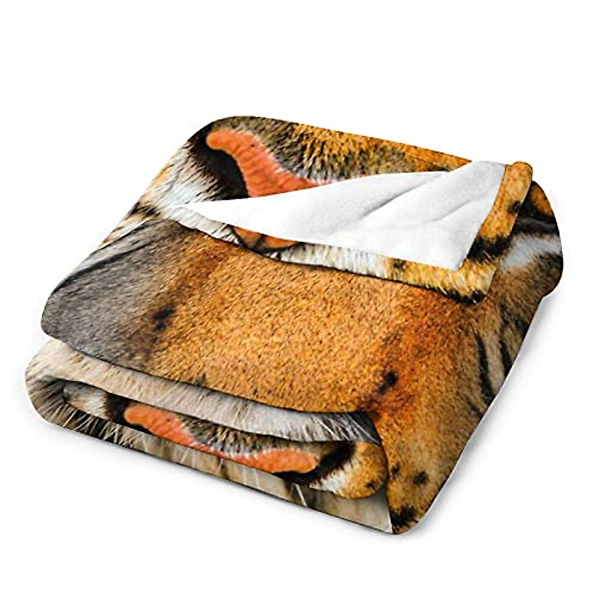 Flannel Blankets, Warm Decor Fleece Throw Blanket Soft Couch for Sofa Bed 50"X60" (Tiger)