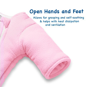Baby Merlin's Magic Sleepsuit - Microfleece Baby Transition Swaddle - Baby Sleep Suit - Pink - 3-6 Months