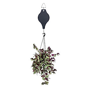 Atvobiy 4 Pack Plant Hook Pulley Retractable Plant Pulleys for Hanging Plants Heavy Duty Outdoor Adjustable Plant Hanger Pulley for Hanging Baskets