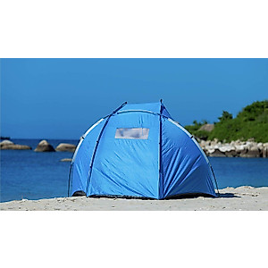 Extra Large Beach Cabana Tent Sun Shelter Sunshade Outdoor Portable UPF 50+, 94.5" L x 47.2" W x 55" H,Light Blue (Light Blue)
