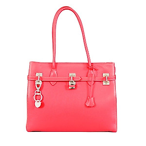 Robin Lisa New York Luxury Handbags for Women | 100% Genuine Italian Calf Leather | Limited Edition Robin Handbag (Red)