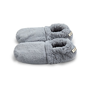 DEMDACO Relaxing Warming Cozy Grey Large/X-Large Polyester Fiber Slippers