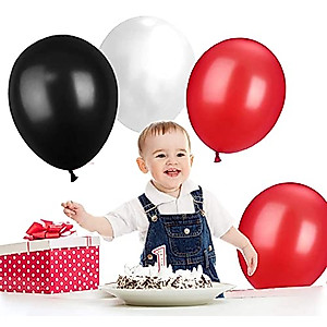 balloons- 120 Pcs Red Black White Balloon Garland Kit,12inch Black Balloons & Red Balloons for Birthday Balloons Party Balloons globos para decoracion de fiestas