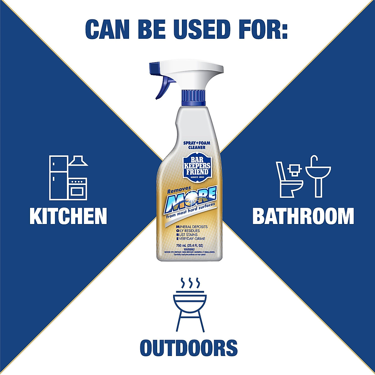 Bar Keepers Friend Soft Cleanser Premixed Formula | 13 oz. container + 25.4 oz. spray bottle| (2-Pack)