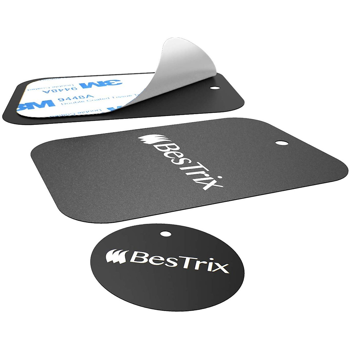 Bestrix Metal Plate for Magnetic Mount with 3M Adhesive (Set of 4) Extra Thin (Gold)