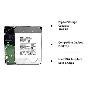 HGST WD Ultrastar DC HC510 10TB 7200RPM SATA 6Gb/s 3.5" SED Hard Drive - HUH721010ALE601 (0F27605) (Renewed)