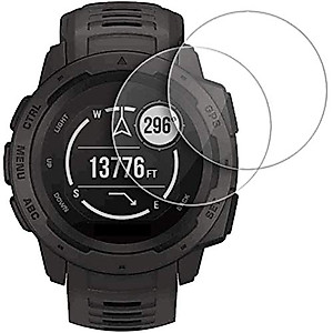 Garmin Instinct Solar GPS Smartwatch - Tidal Blue(010-02293-11) w/ 2X Screen Protectors