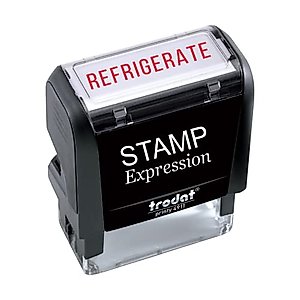 StampExpression - REFRIGERATE Office Self Inking Rubber Stamp - Red Ink (A-5369)