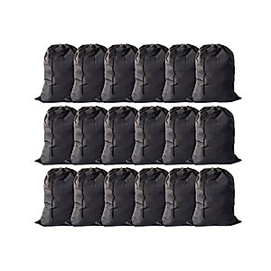 YETHAN Extra Large Laundry Bag 18 Pack, Travel Laundry Bags with Drawstring Closure, 30"x40", for college, dorm, apartment dwellers (18Pcs Black)