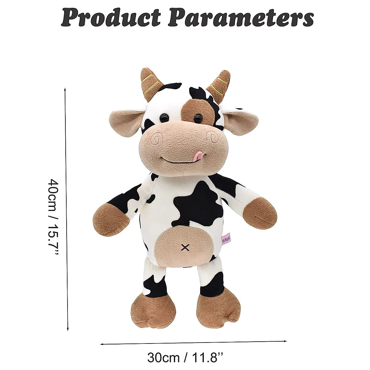 HWD Cute Stuffed Animals Doll, 16'' Soft Plush Cow Toy Gifts for Kids, Toddler, Birthday, Valentines, Christmas