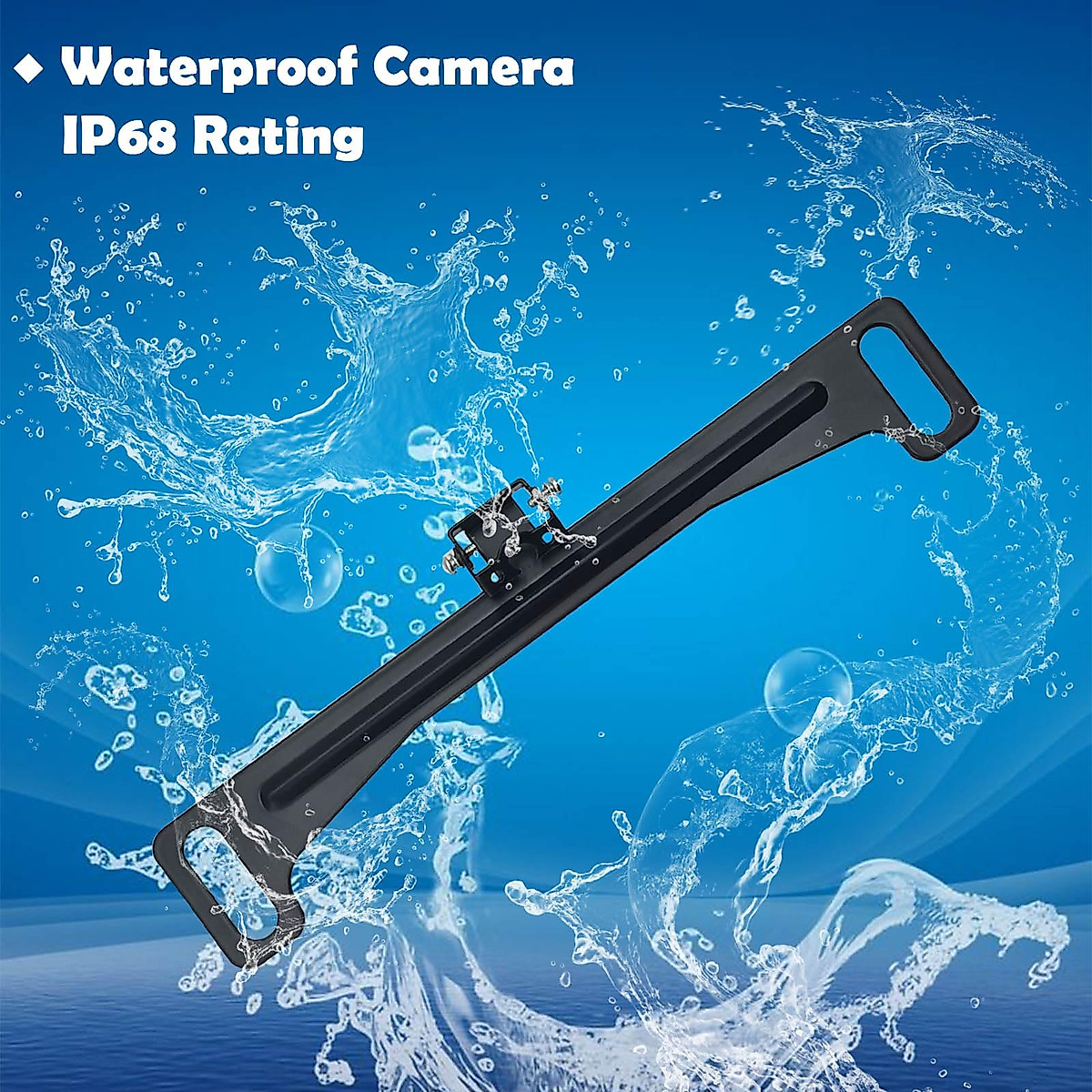 neynavy 1 PC Car Rear View Camera License Plate Bracket, Universal Car Dash Cam Mirror Camera Kit Rearview Camera Mount, Installation Holder for Backup Camera Reverse Camera (Black)