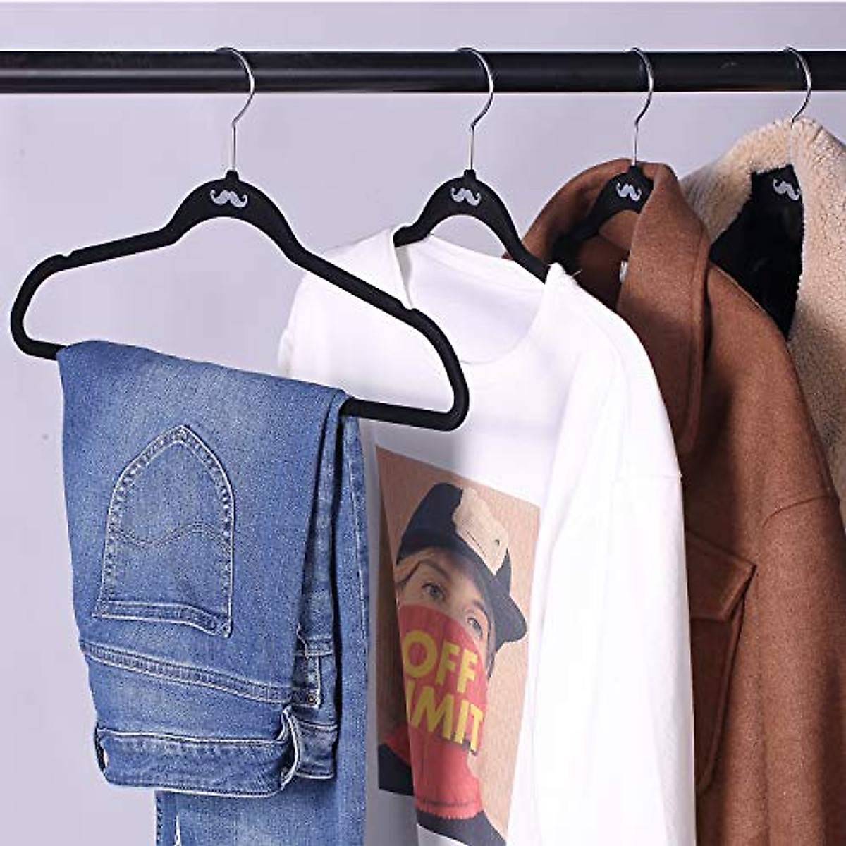 Mr. Pen- Velvet Hangers, 40 Pack, Black Hangers, Clothes Hangers, Felt Hangers, Black Velvet Hanger, Hangers Non Slip, Non Slip Hangers, Black Velvet Hangers, Black Hangers Velvet, Slim Hangers