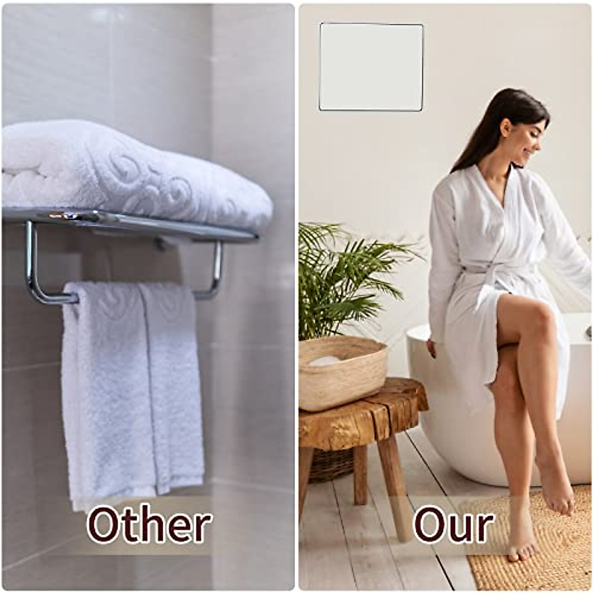 WrOAZG bathroom collapsible organizer. Organizer with mirror. The best choice for bathroom storage. Moisture and water resistant organizer. Multifunctional storage. Bathroom clothing organizer. Pink