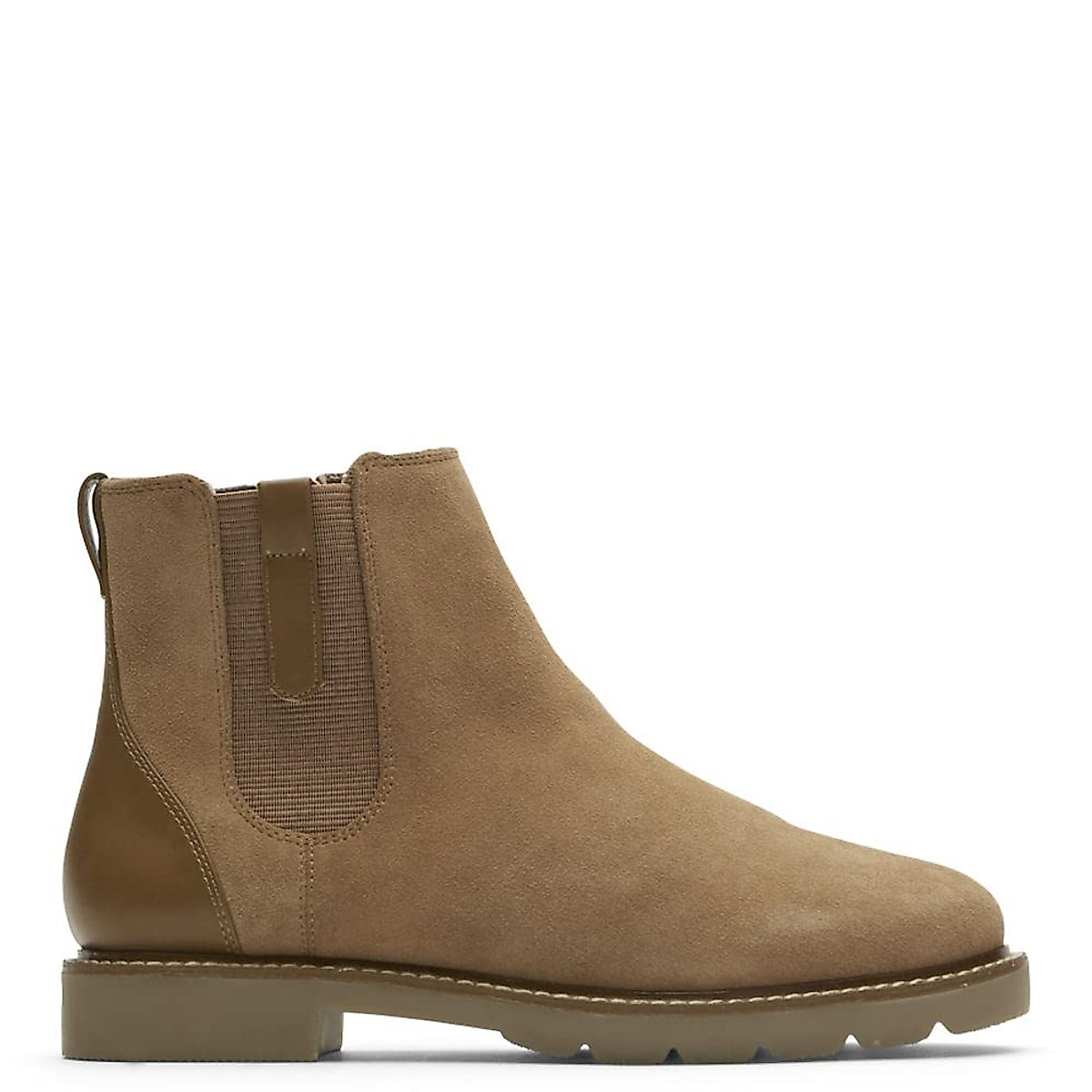 Rockport Women's Kacey Bootie Ankle Boot, Mocha Latte Suede, 8.5