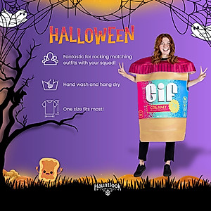 Gif Peanut Butter Jar Halloween Costume - Fun Witty Food Outfit Adult Unisex