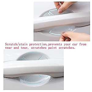 Car Door Handle Cup Protector Films for N*issan Altima 2019+/ Armada 2019-2022/ Pathfinder 2013-2020/ Rogue Sport 2017-2022/ Sentra 2020-2022/Versa 2012-2022，Door Handle Protective Films