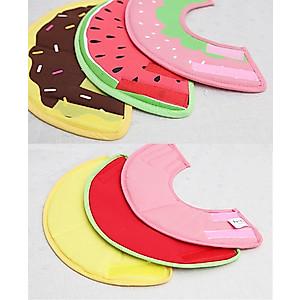 Stock Show 1Pc Pet Recovery Elizabethan Collar, Cotton Wound Healing Protective Cone Collar for Cats/Dogs, Yellow Doughnut, M