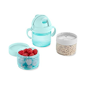 Skip Hop Stackable Snack Container & Sippy Cup, Grey Teal