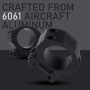 Monstrum 1-4x20 Rifle Scope | Monstrum Picatinny Scope Rings with Integrated Level Bubble | Bundle