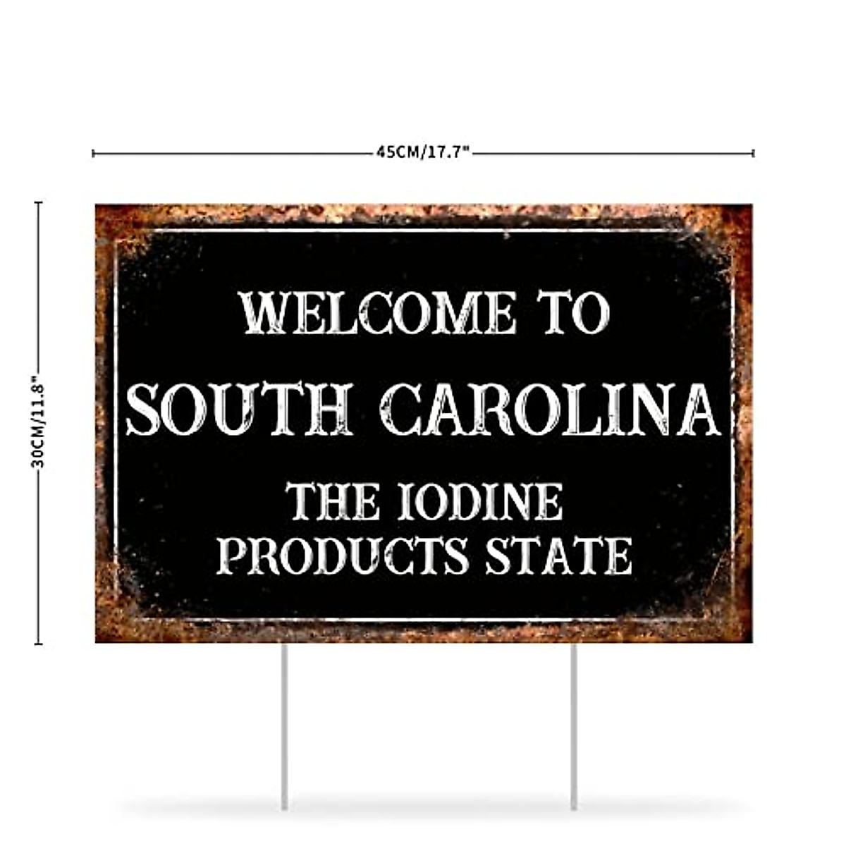 Augwed Welcome to South Carolina The Iodine Products State Yard Signs South Carolina State Yard Sign with Stake 12x18in Weatherproof Yard Signs Garden Party Supplies Lawn Outdoor Decor